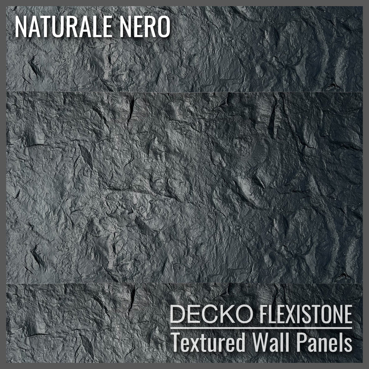 DECKO Flexistone Texturált Kőhatású Fali Panelek – NATURALE NERO – 10 ...