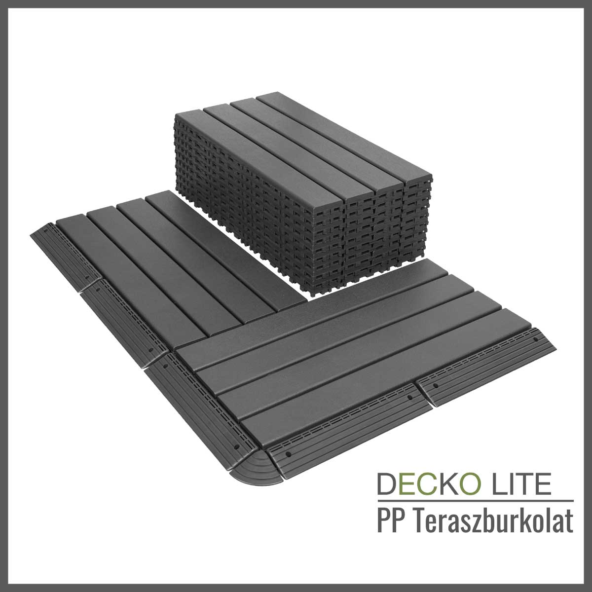 DECKO Premium Tiles - CHARCOAL (One Piece) — DECKO Hungary